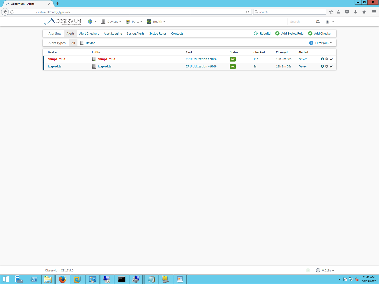 Re: [Observium] New install, Alert Checker not triggered - observium ...